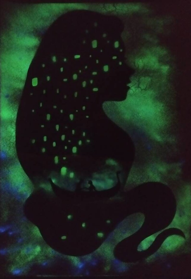 Rapunzel (tangled) #3 - Glow in the Dark- Original Spray Paint Art by ...