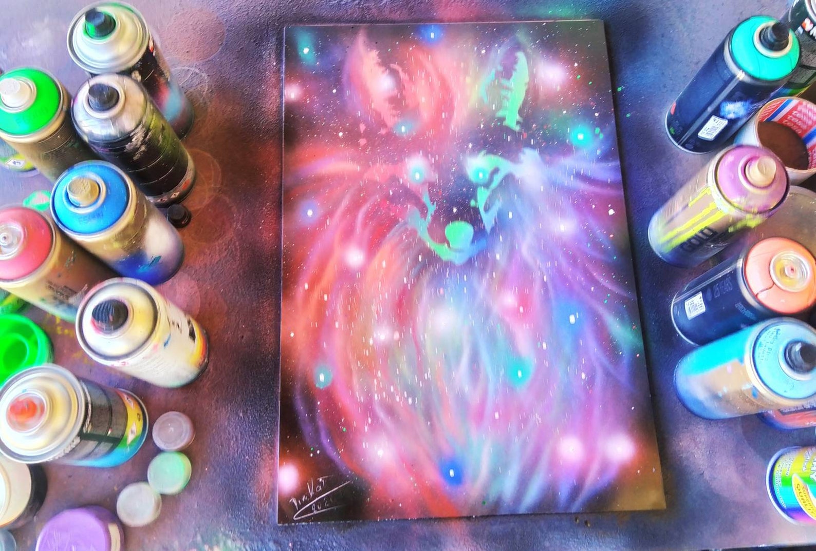 Fox Original Spray Paint Art by Dimkad Art - Etsy