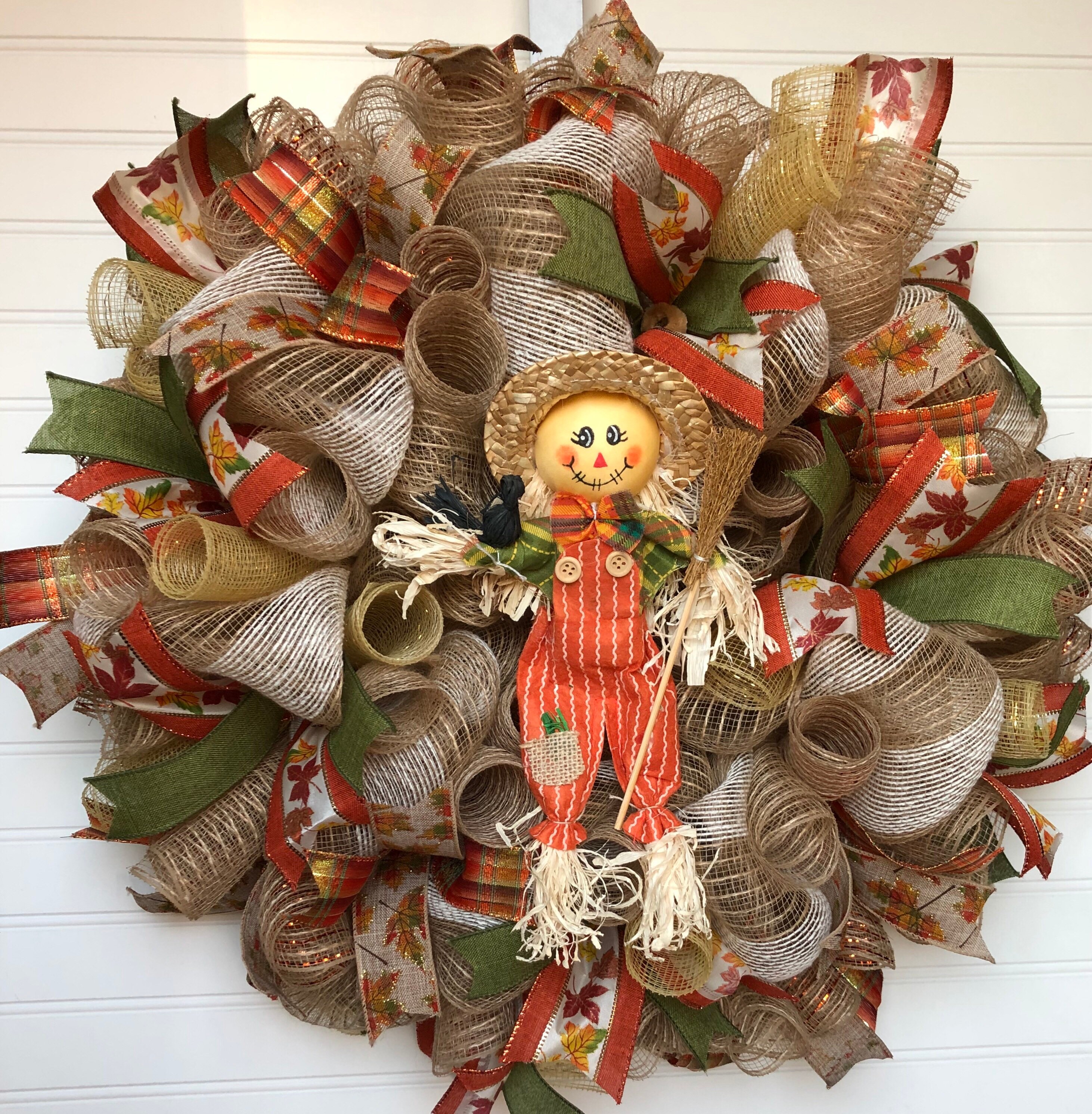 Autumn Scarecrow Wreath Full Size - Etsy.de