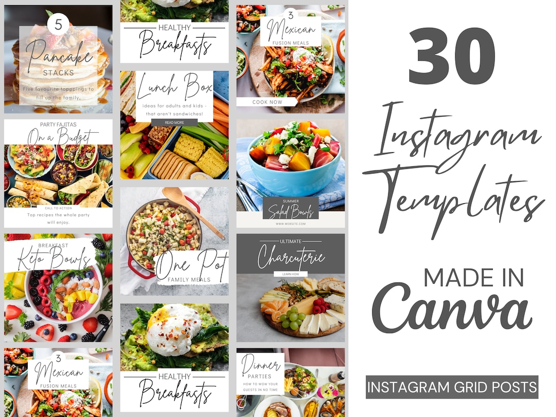 30 Monotone Instagram Templates for Canva // Canva Template, Instagram ...