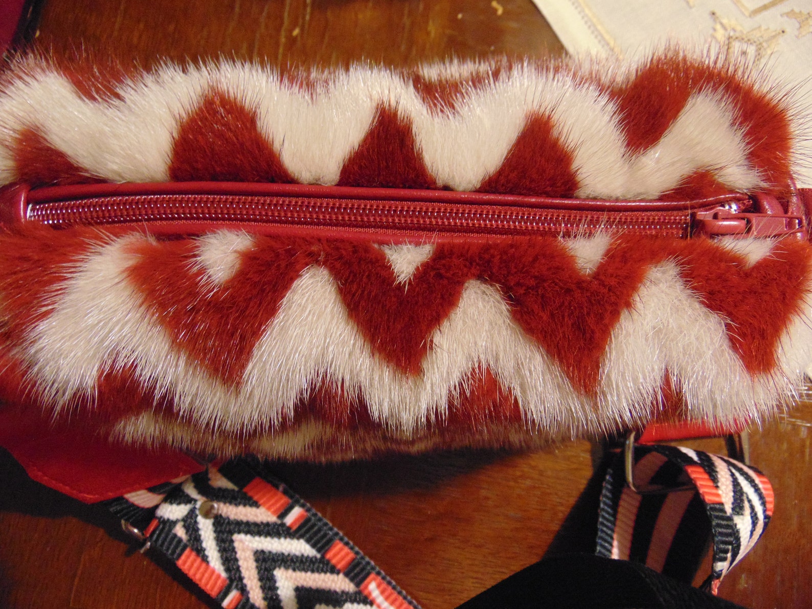 Fur Red Bag, Elegant and Unique - Etsy