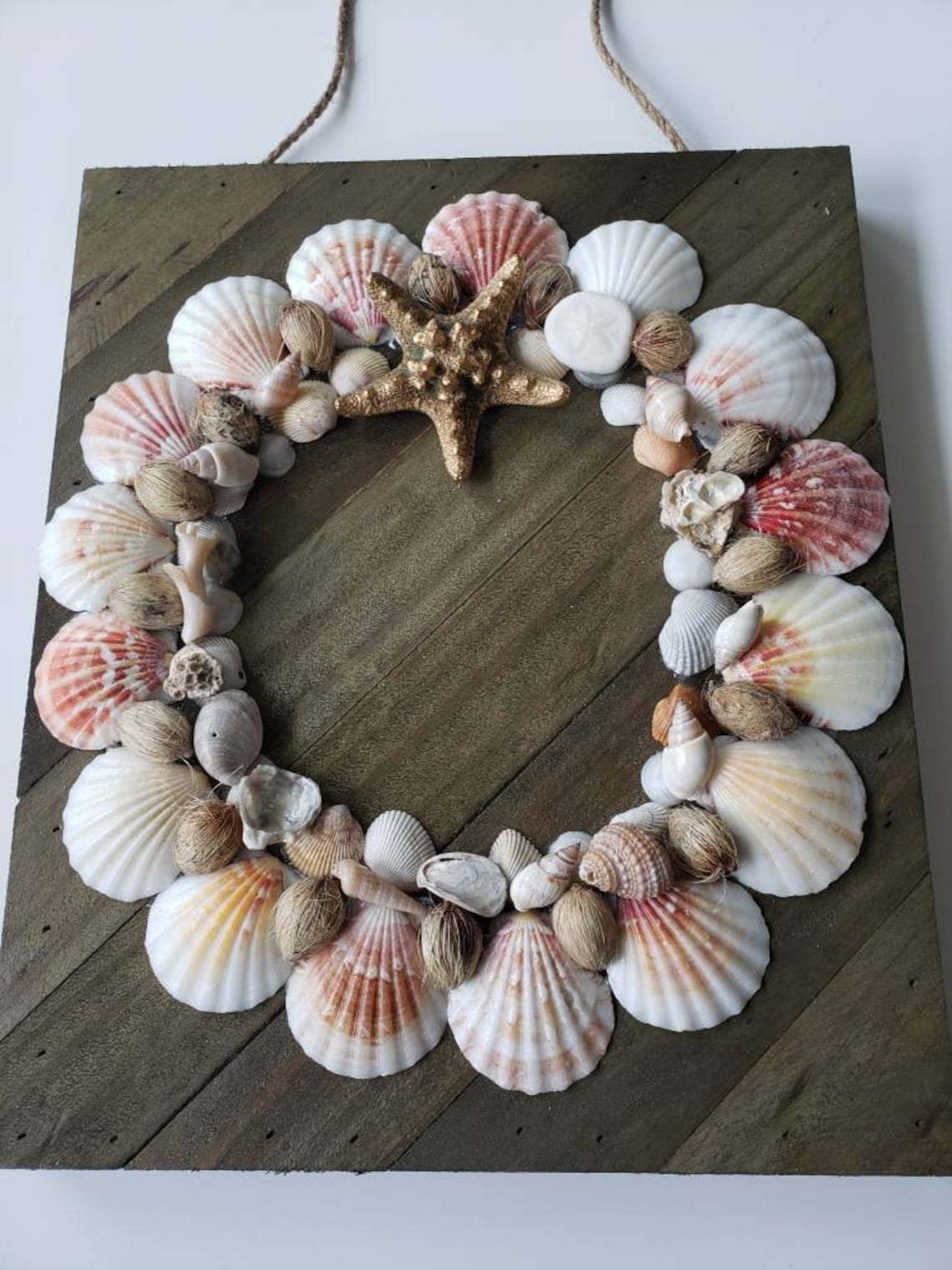 BEACH Wall Art Ship-lap Wood Sea Shell Summer Decor Shell - Etsy