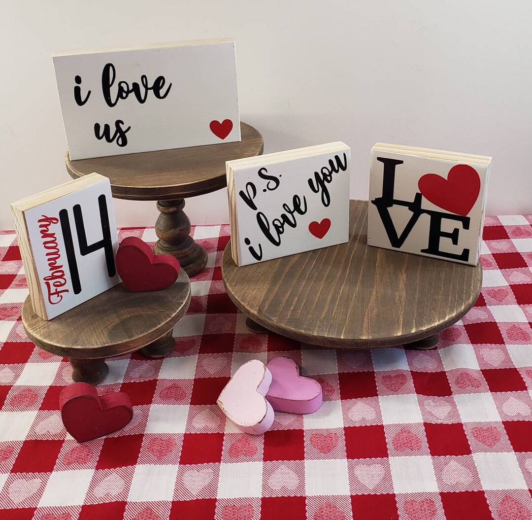 VALENTINE'S Day SIGNS | Mix and Match | Heart | Tiered Tray Decor ...