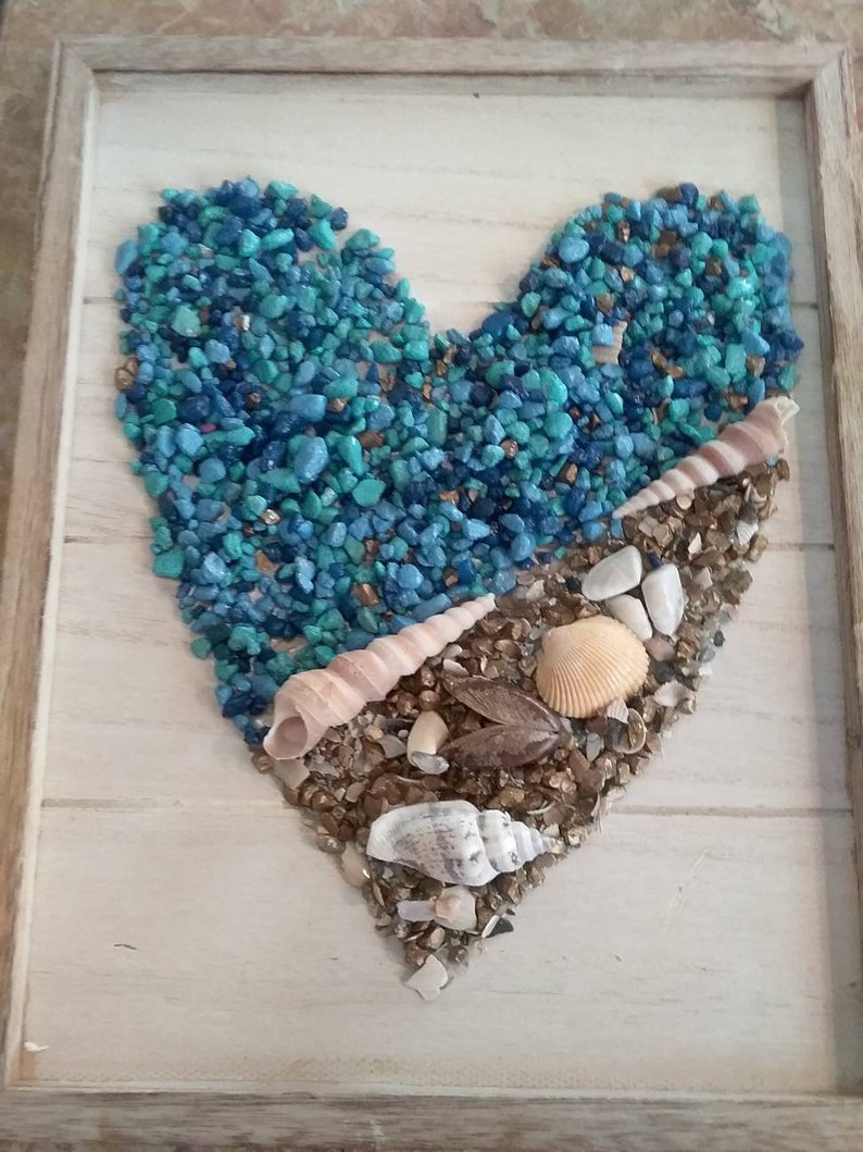 Sea Shell Heart WALL ART Wall Decor Wedding Gift - Etsy