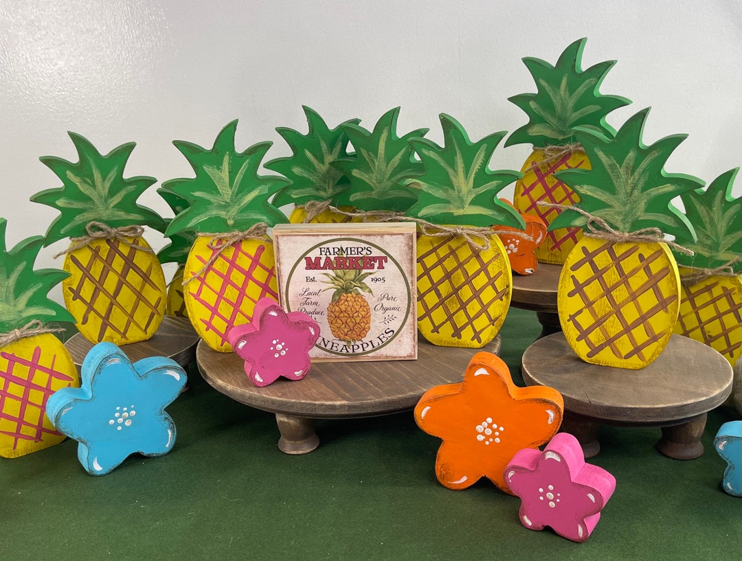 PINEAPPLE, TROPICAL FLOWER, Sign | Summer | Hawaiian | Beach Decor ...