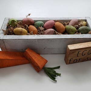 PRIMITIVE WOODEN EGGS | Rustic Easter Decor | Farmhouse Kitchen Decor ...