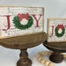 JOY Christmas Signs | Vintage Look | WOODEN Tiered Tray Decor ...