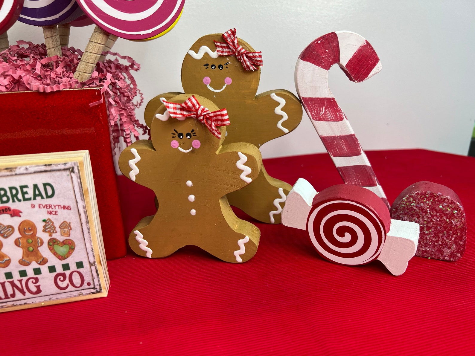 GINGERBREAD MAN WOODEN Fun Christmas Decor Shelf Sitter - Etsy