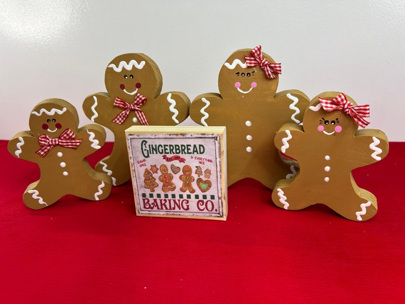 GINGERBREAD MAN WOODEN Fun Christmas Decor Shelf Sitter - Etsy