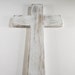 Rustic Wooden White Washed Cross, Housewarming Gift, Reclaimed Wood ...