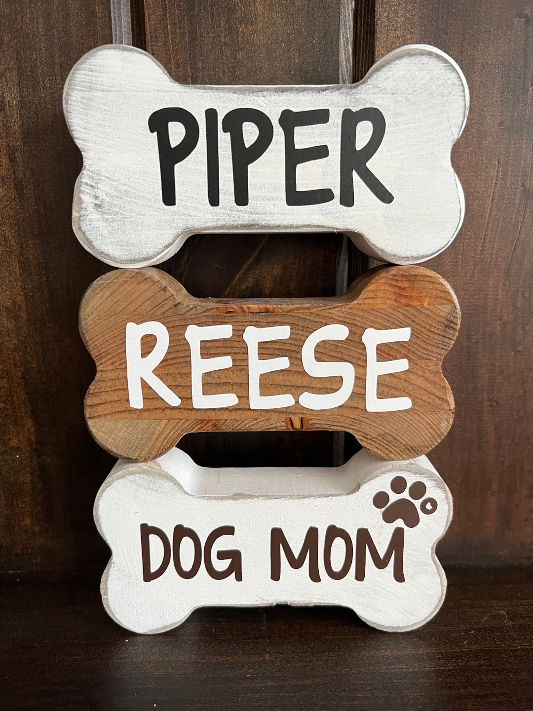 PERSONALIZED DOG BONE Signs | Dog Gifts | Wood Dog Bone | Custom Dog ...