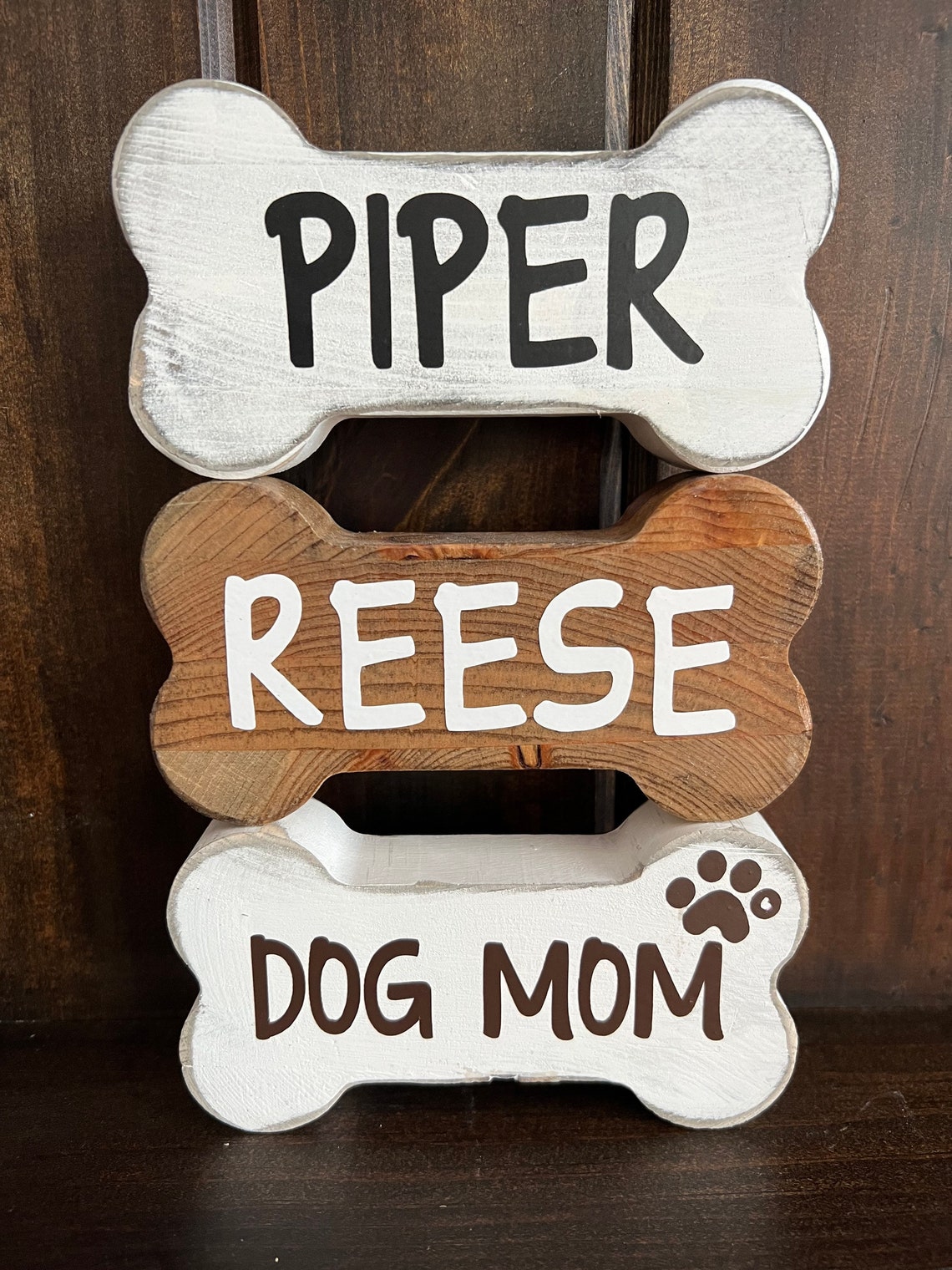 PERSONALIZED DOG BONE Signs Dog Gifts Wood Dog Bone | Etsy