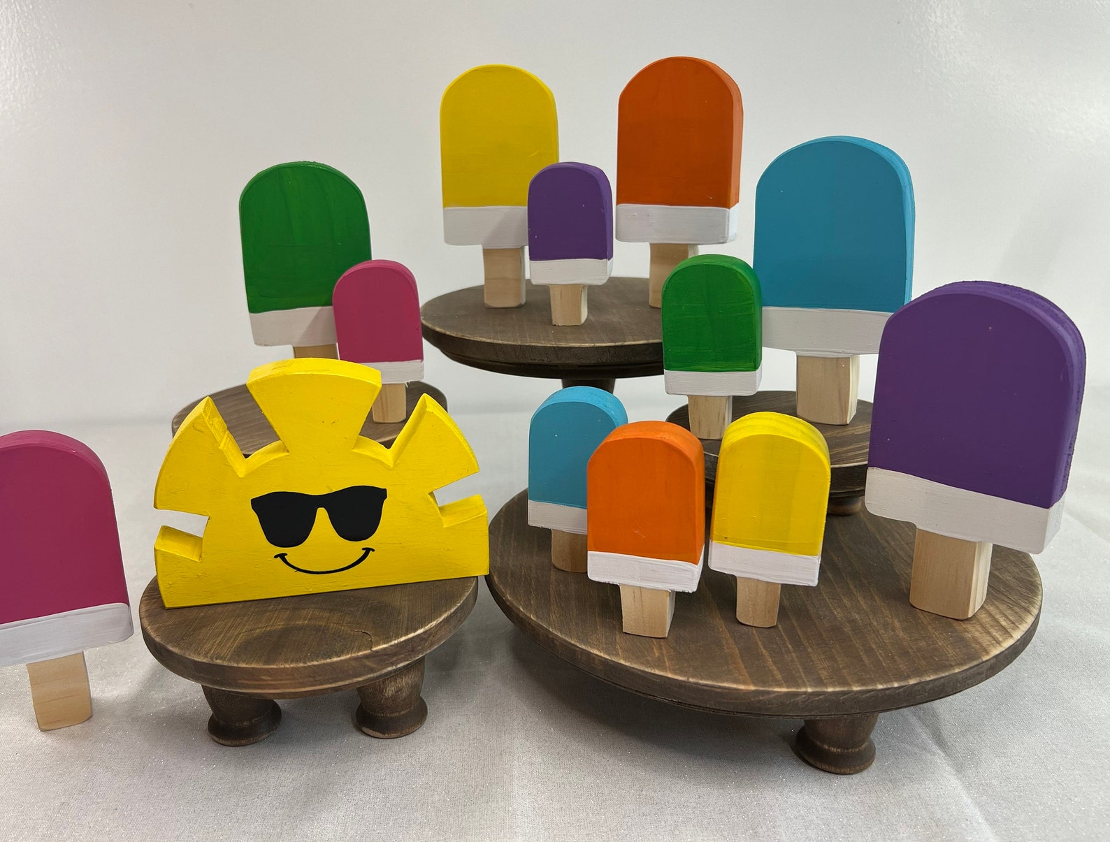 POPSICLES for Summer Wooden Tiered Tray Decor Farmhouse | Etsy