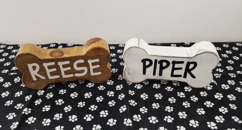 PERSONALIZED DOG BONE Signs Dog Gifts Wood Dog Bone | Etsy