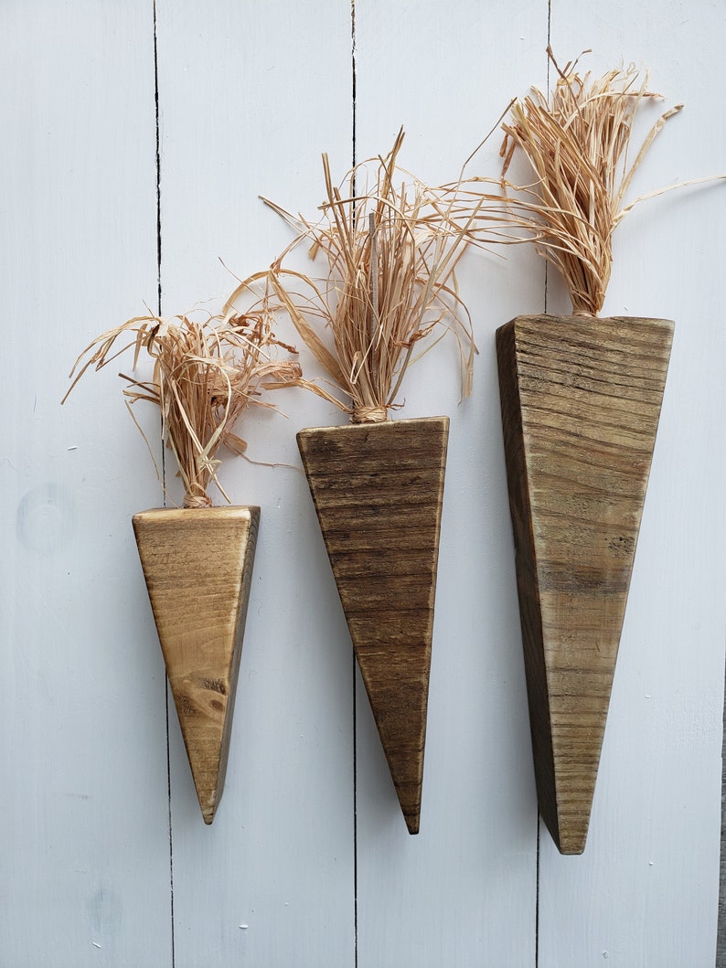 Primitive Wooden Carrots Rustic Easter Decor Farmhouse - Etsy