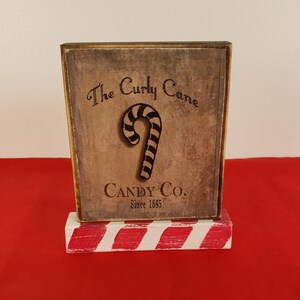 Chunky Wooden CANDY CANES and Signs | Primitive TIERED Tray Decor ...