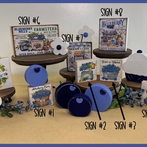 BLUEBERRIES, LEMONS, BLOSSOMS, Cupcakes and Wooden Block Signs ...