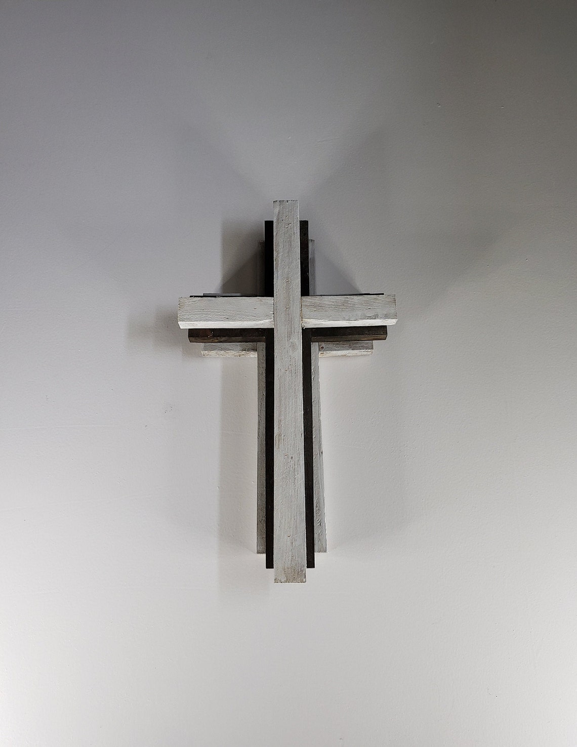 RUSTIC STACKED CROSSES 3 Dimensional Rustic Wooden White - Etsy