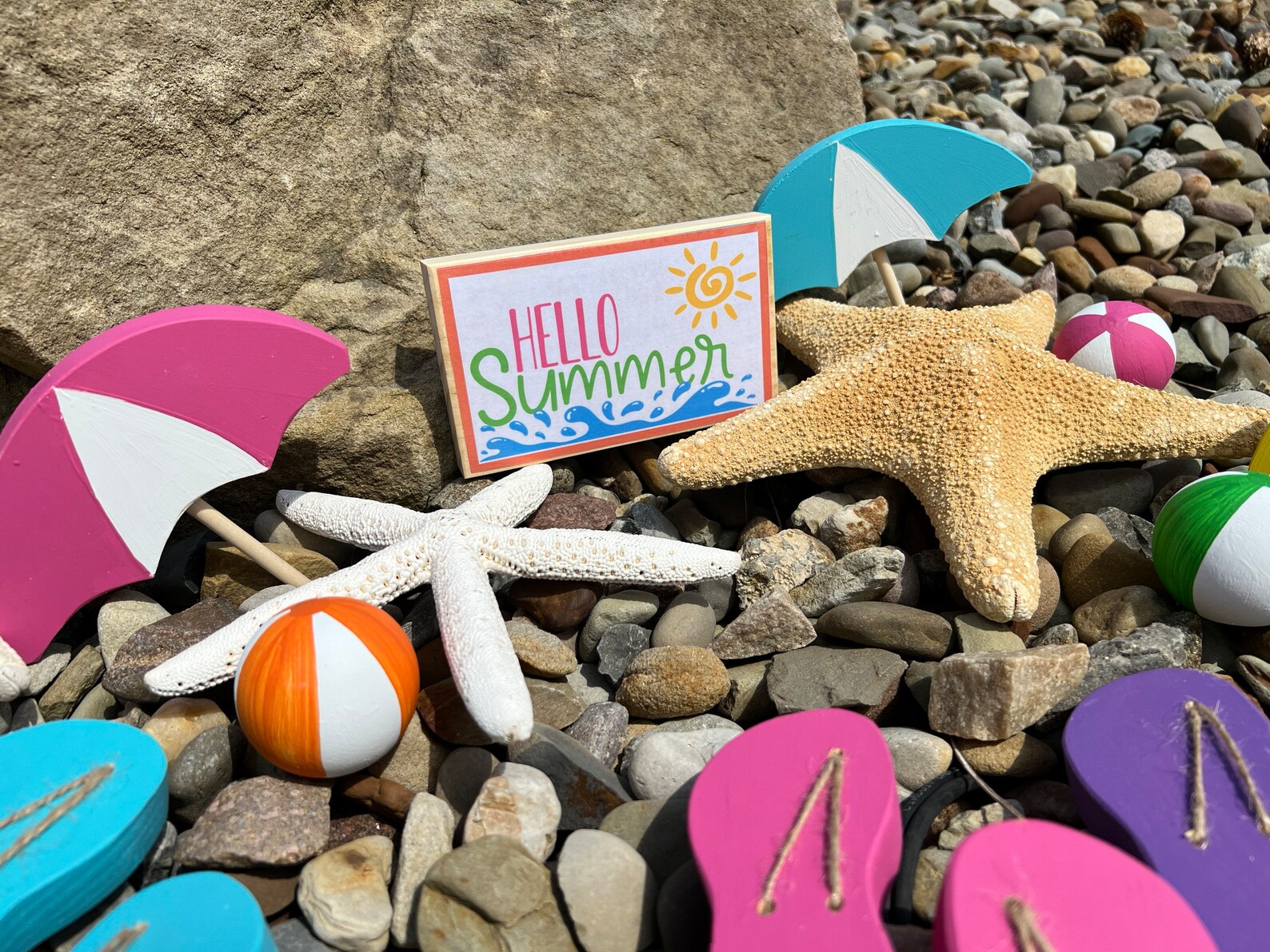 FLIP FLOPS and BEACH Ball Beads Ocean Summer and Nautical - Etsy