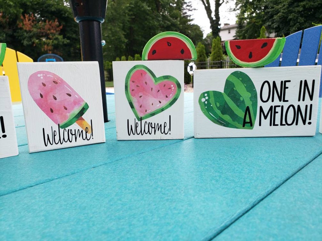 WATERMELON WOOD SIGNS | Summer Decor | Farmhouse| Beach House | Pool ...