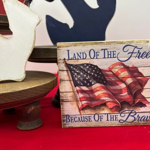 PARIOTIC SIGNS and ANCHORS | Red, White, and Blue | Tiered Tray Decor ...