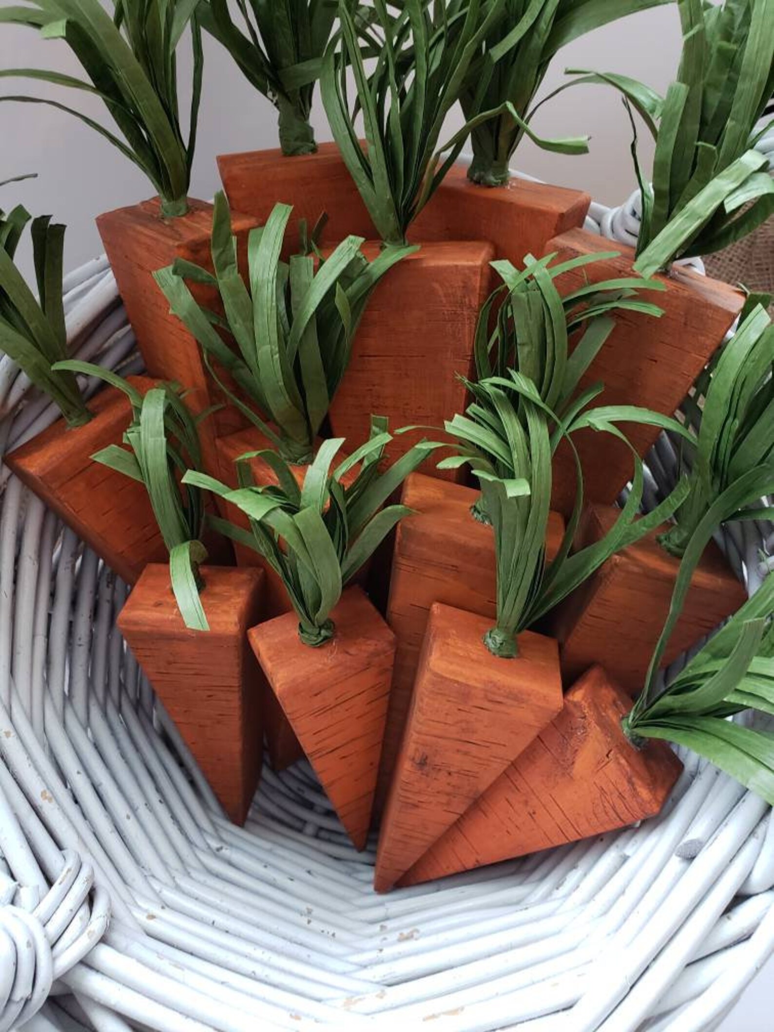 Primitive Wooden Carrots | Rustic Easter Decor | Farmhouse Kitchen ...