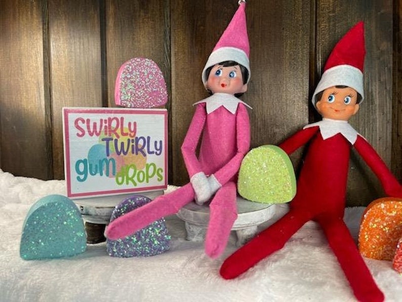 MINI GUMDROPS | Chunky Wood | Christmas Decor | Elf | Tiered Tray ...