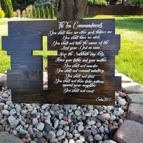 10 Commandments Wall Art - Etsy