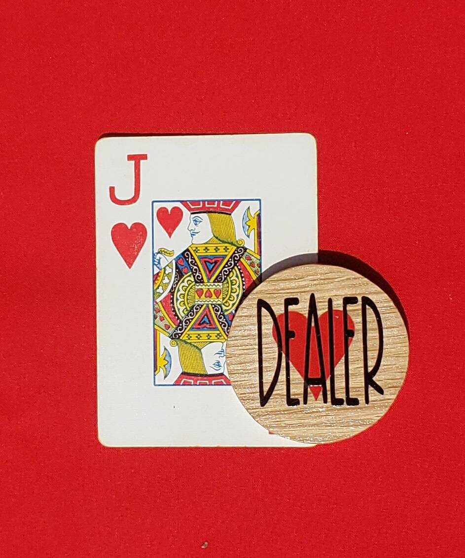 HARDWOOD DEALER CHIP Wooden Suit Marker Card Players | Etsy