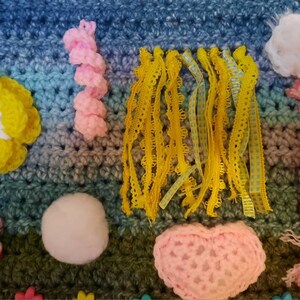 GARDEN Crochet Fidget Blanket Washable L Sensory Lap Blanket - Etsy