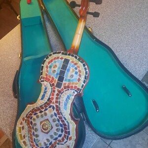 MOSAIC Stained Glass Violin, 24x8. Mosaic on Front and Back. - Etsy