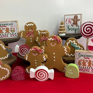 GINGERBREAD MAN | WOODEN | Fun Christmas Decor | Shelf Sitter ...