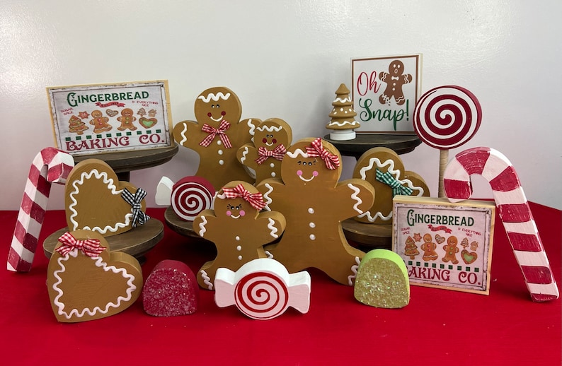 GINGERBREAD MAN | WOODEN | Fun Christmas Decor | Shelf Sitter ...