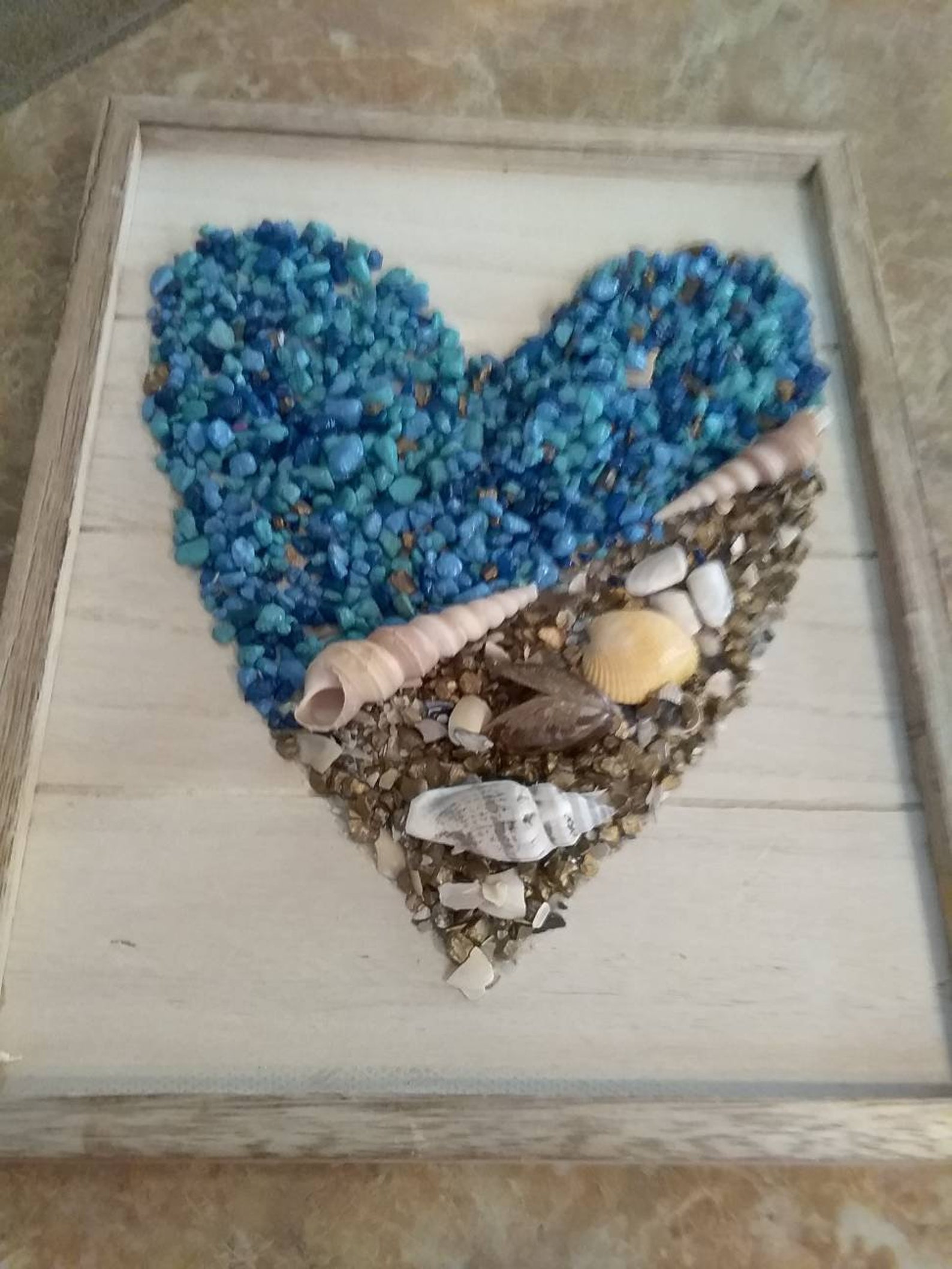 Sea Shell Heart WALL ART Wall Decor Wedding Gift - Etsy