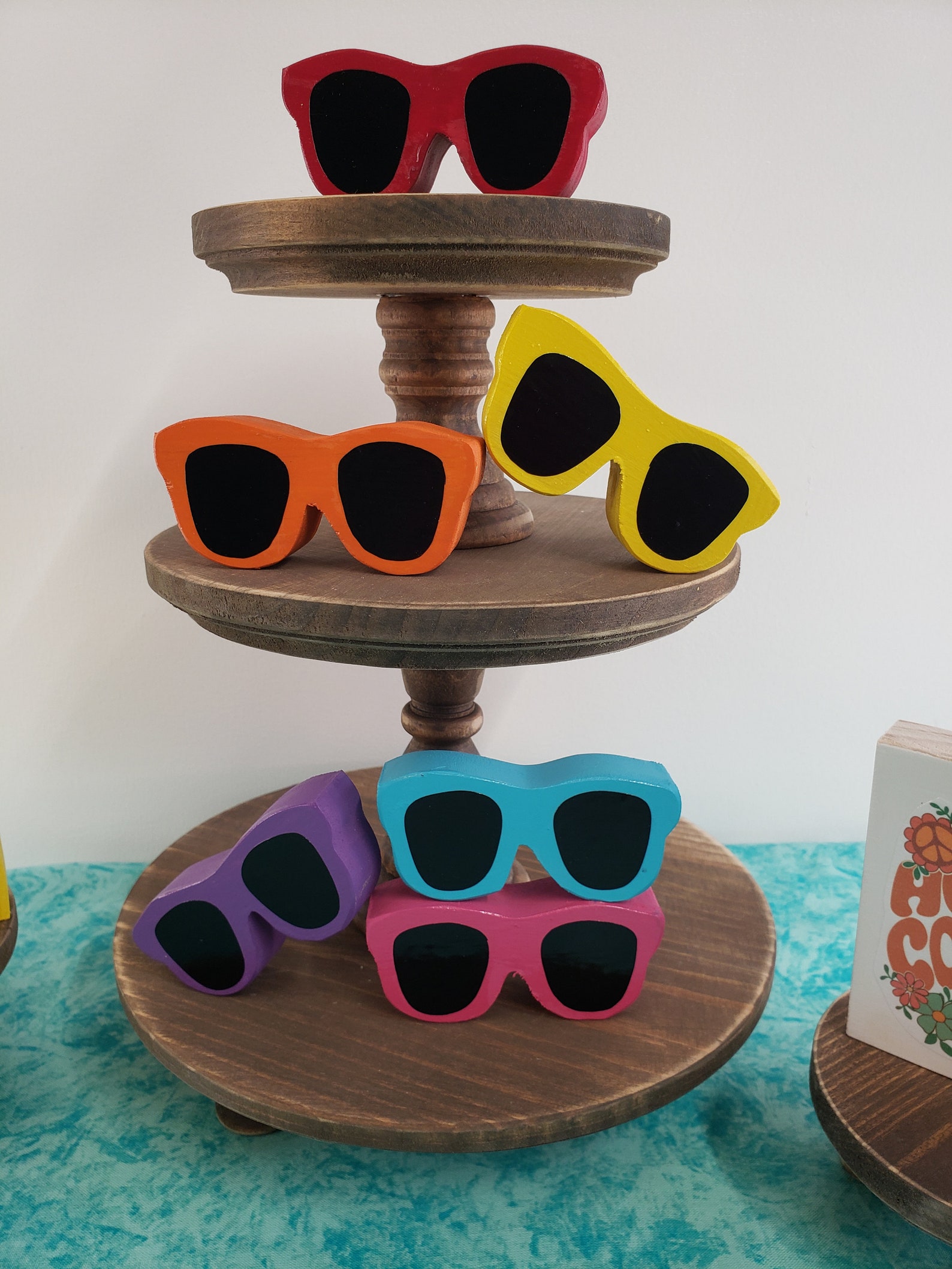 SUNGLASSES SUN and SUMMER Signs Wooden Tiered Tray Decor - Etsy