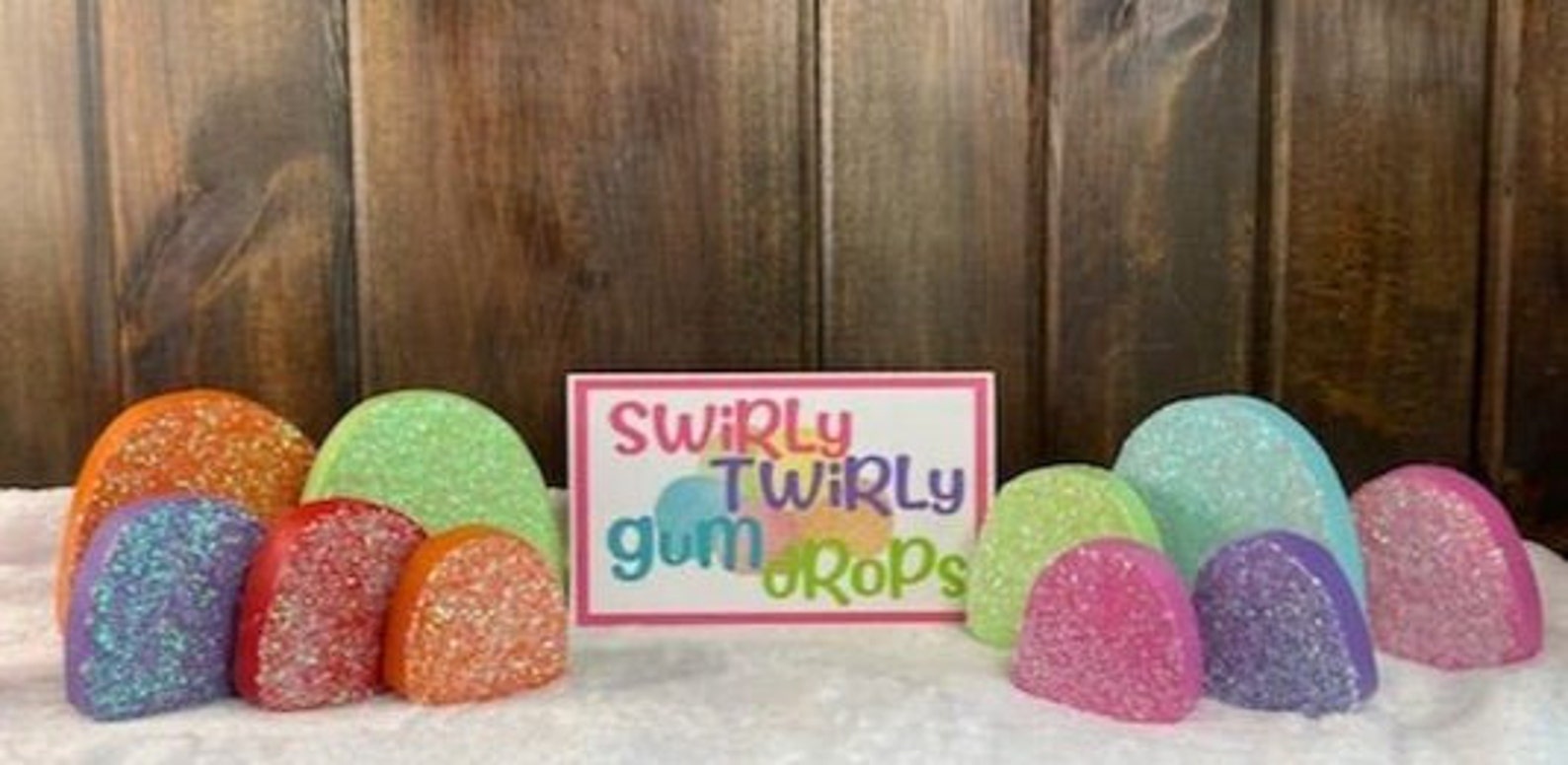 SPARKLY GUMDROPS Chunky Wood Christmas Decor Elf | Etsy