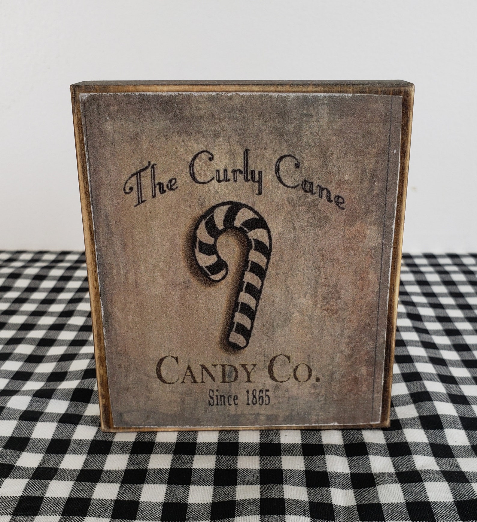 Chunky Wooden CANDY CANES and Signs Primitive TIERED Tray - Etsy