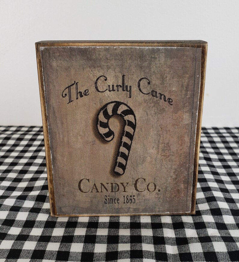 Chunky Wooden CANDY CANES and Signs Primitive TIERED Tray - Etsy