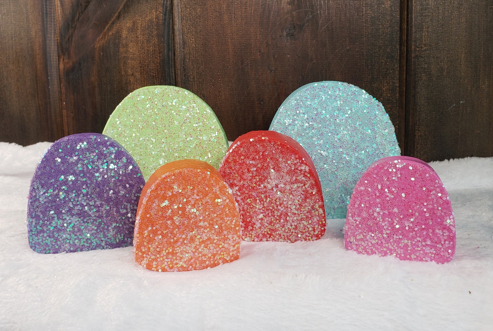 SPARKLY GUMDROPS Chunky Wood Christmas Decor Elf | Etsy