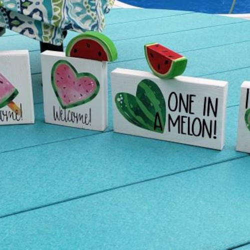 WATERMELON WOOD SIGNS Summer Decor Farmhouse Beach House - Etsy