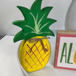 PINEAPPLES | ALOHA Sign | Summer | Hawaiian | Beach | Tiered Tray Decor ...