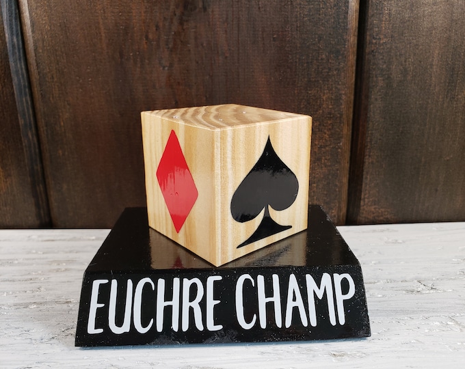 Natural Wood Euchre Trump Cube, what's Trump Cubes, Trump Marker, Trump ...