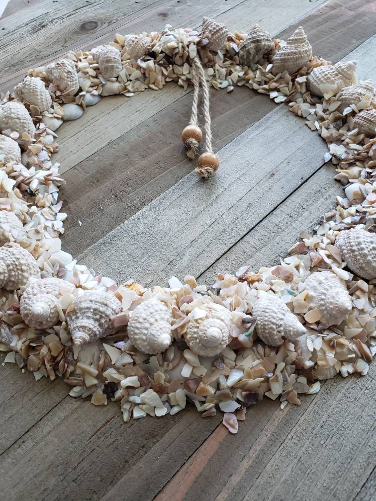 Sea Shell Wreath Ship-Lap Wood Sea Shell Summer Decor | Etsy