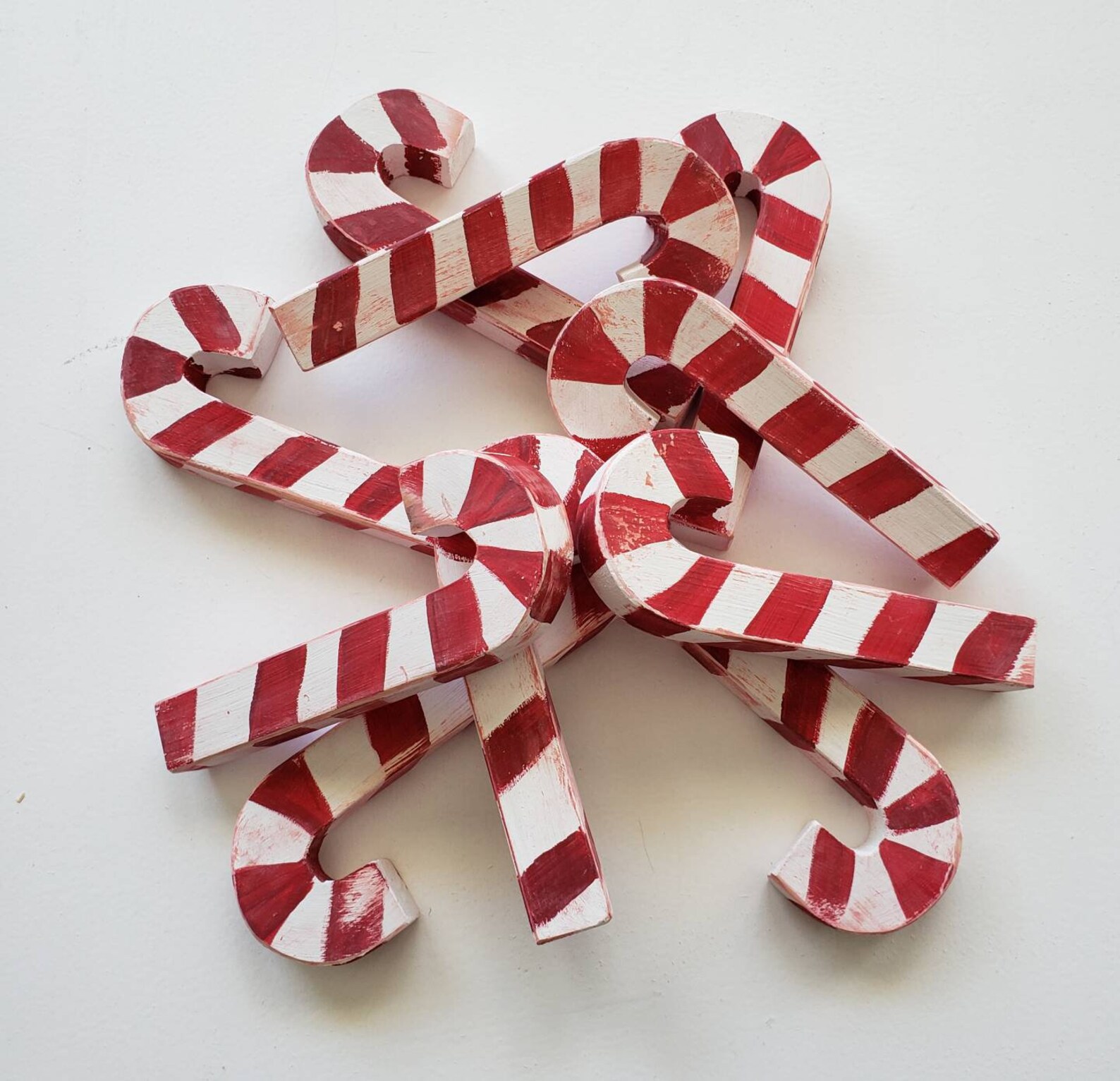 CANDY CANES Wooden Primitive TIERED Tray Decor Rustic - Etsy