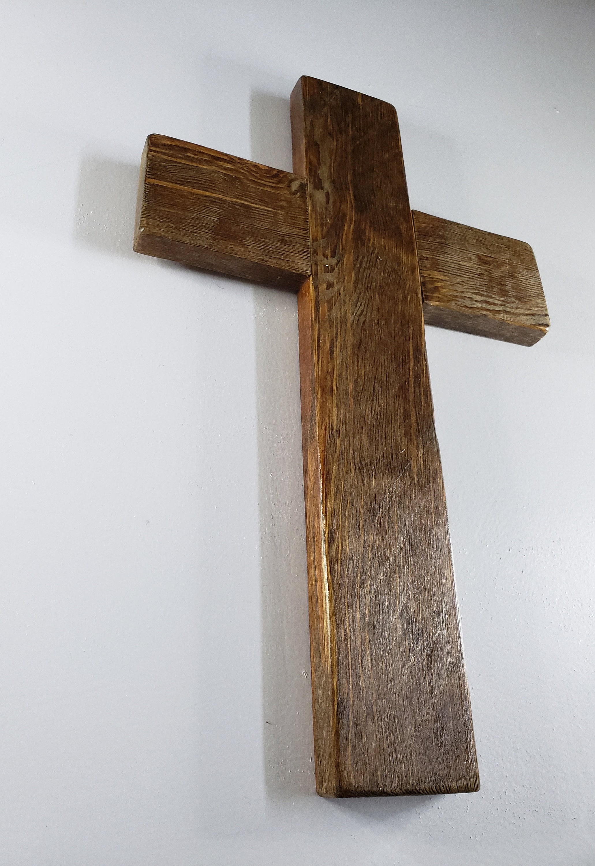 Rustic Wooden White Washed Cross Housewarming Gift Reclaimed | Etsy