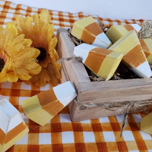 MINI CANDY CORN | Chunky Wood | Fall Decor | Rustic | Primitive ...