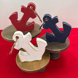 NAUTICAL ANCHOR and Signs | PATRIOTIC | Red, White, and Blue | Tiered ...