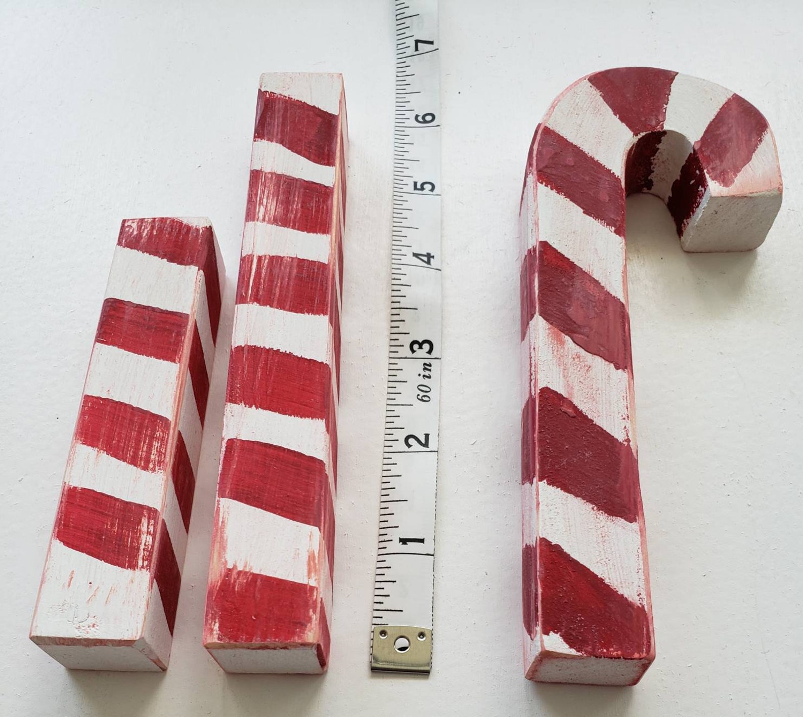 CANDY CANES Wooden Primitive TIERED Tray Decor Rustic - Etsy