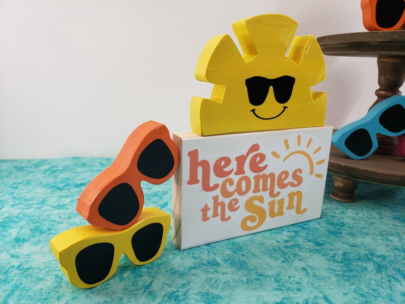 SUNGLASSES SUN and SUMMER Signs Wooden Tiered Tray Decor - Etsy