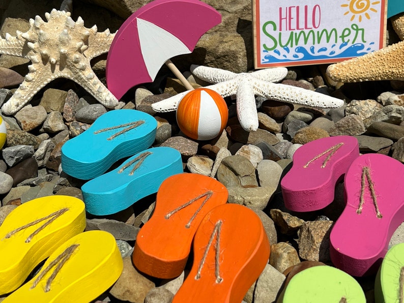 FLIP FLOPS and BEACH Ball Beads Ocean Summer and Nautical - Etsy